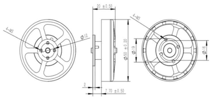 5010 750KV High Torque Brushless Motor for Drone - Robo Nepal