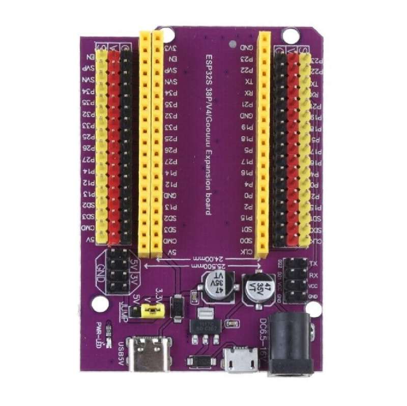 Purple Esp32 38pin Expansion Board - Robo Nepal Purple Esp32 38pin Expansion Board - Robo Nepal