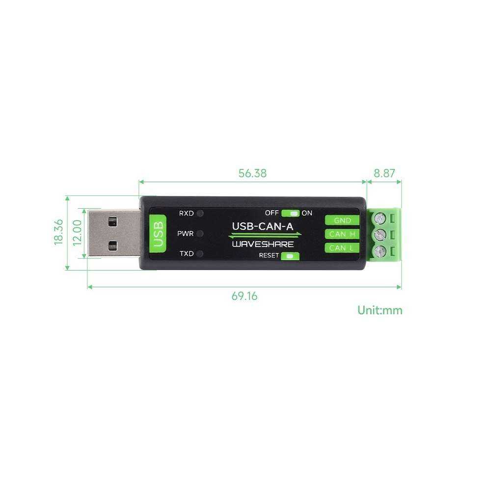 Usb To Can Adapter Model A Stm32 Chip Solution Multiple Working Modes Multi System Compatible