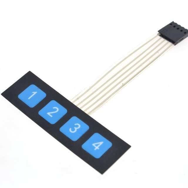 Dc 12v 1×4 Key Matrix Membrane Switch Keypad Robo Nepal
