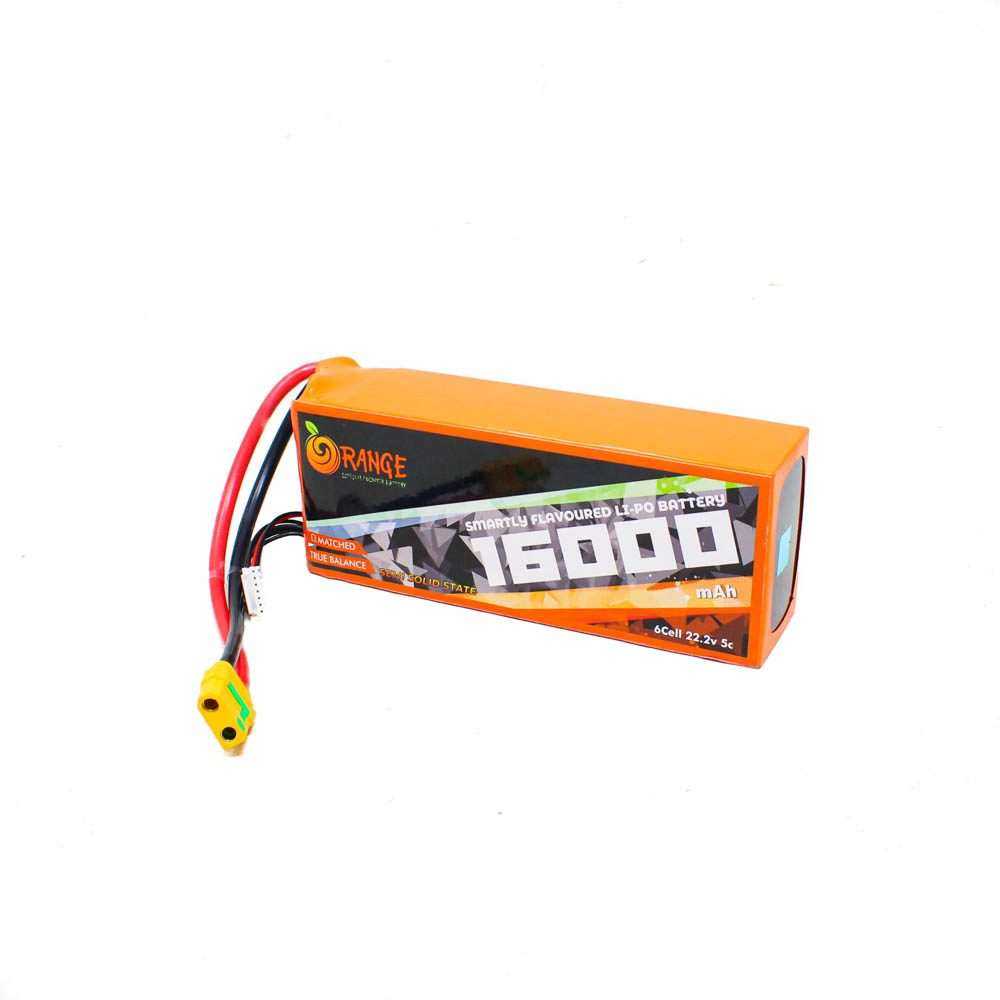Orange 22.2V 16000mAh 5C 6S Semi Solid State Li-Ion Polymer Battery ...