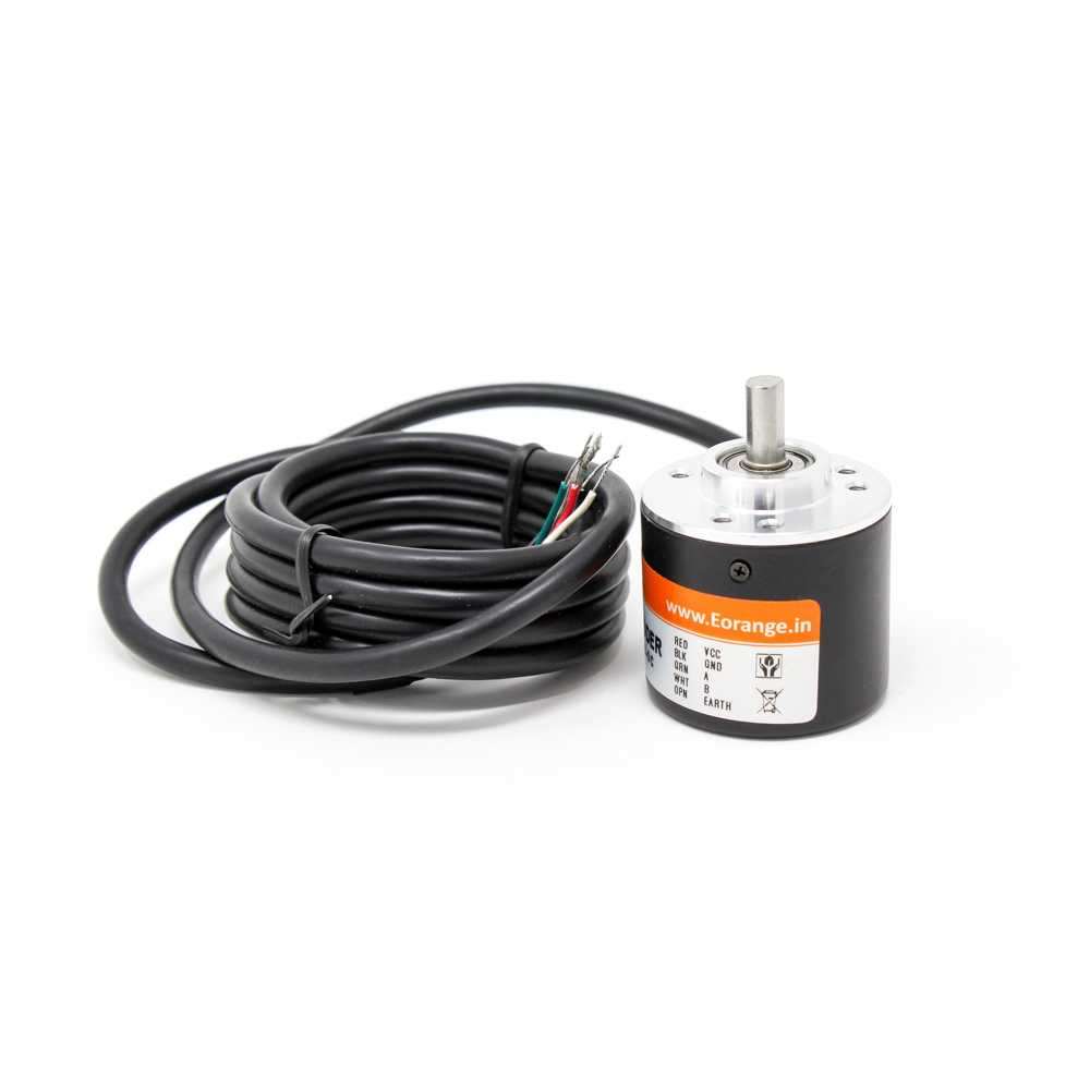 Orange 1000 PPR 2-Phase Incremental Optical Rotary Encoder with Outer ...