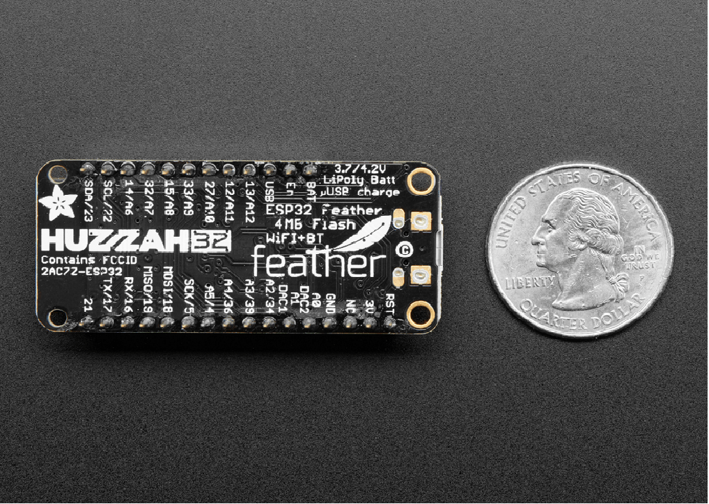 Adafruit Assembled HUZZAH32 – ESP32 Feather Board with Stacking Headers ...